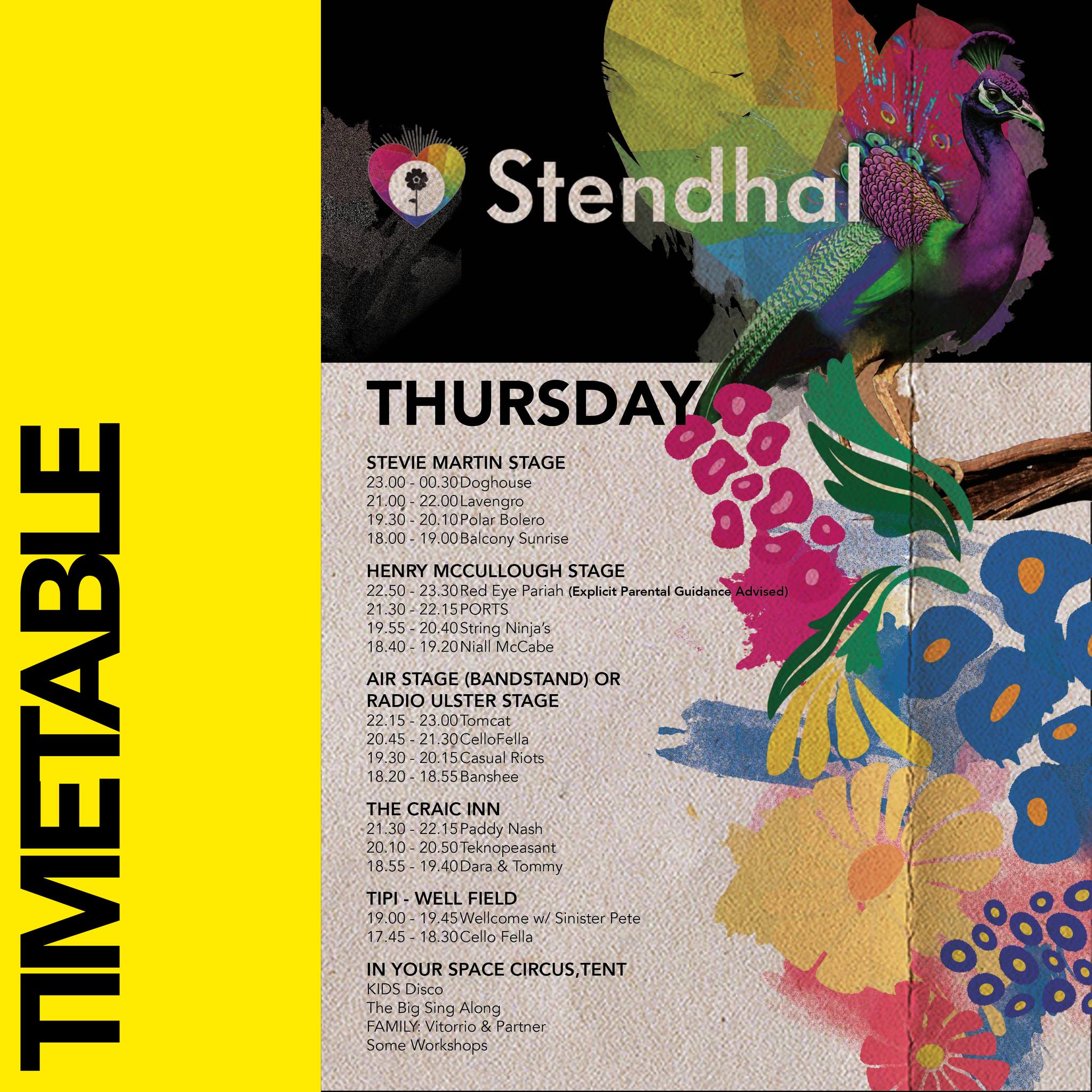 Thursday Stendhal Festival 2024 Line up - Chordblossom